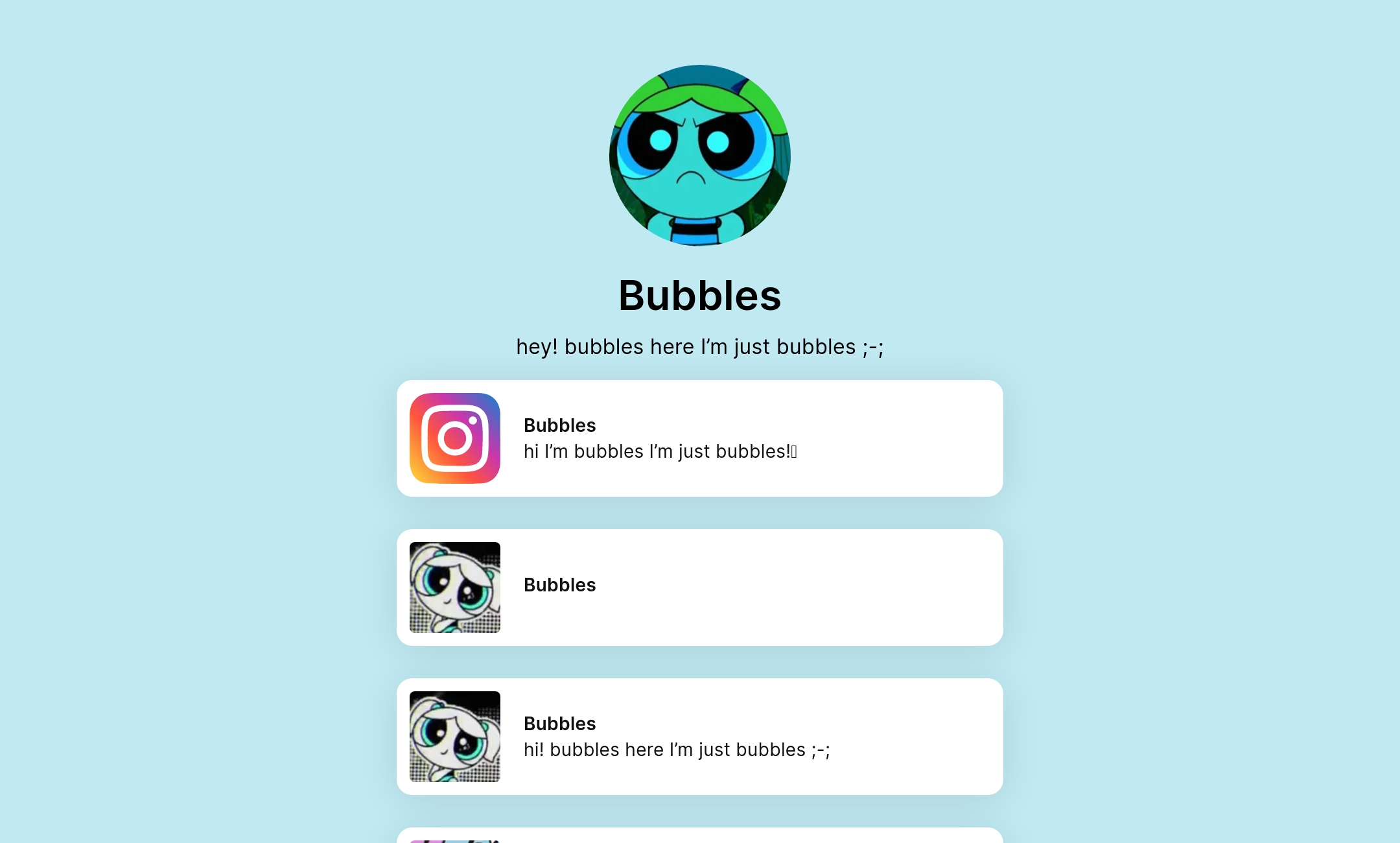 Bubbles' Flowpage